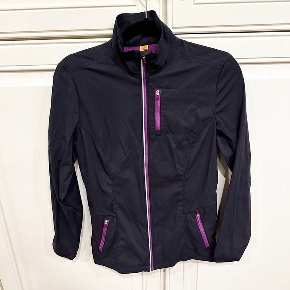 Lucy | Jackets & Coats | Lucy Womens Black Nylon Athletic Zip Front ...